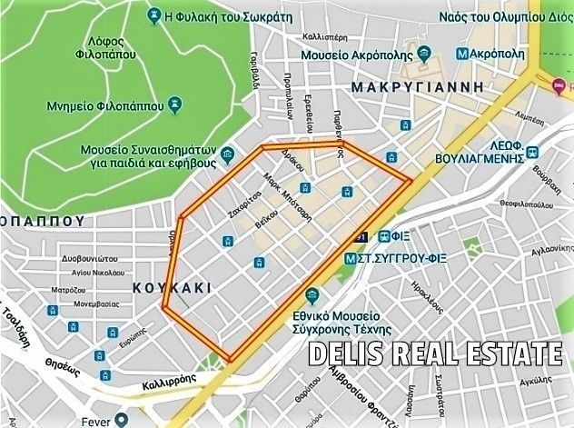 Land Plot for sale Koukaki - Pediki Chara (Koukaki - Makrygianni)