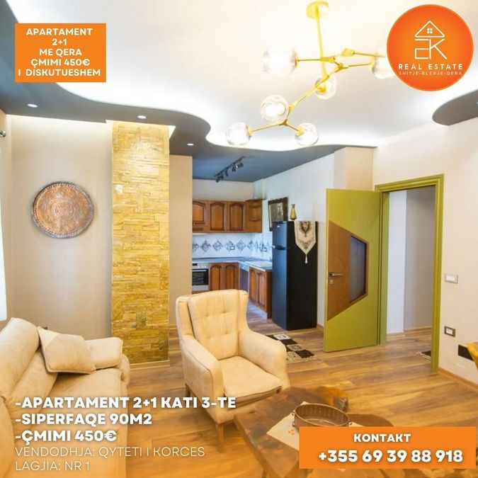 Apartment for rent, 90sqm, 450€ - Korca - city | Indomio.al